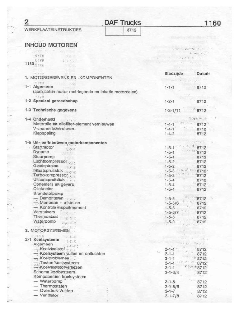 Daf 1160 User Manual | PDF