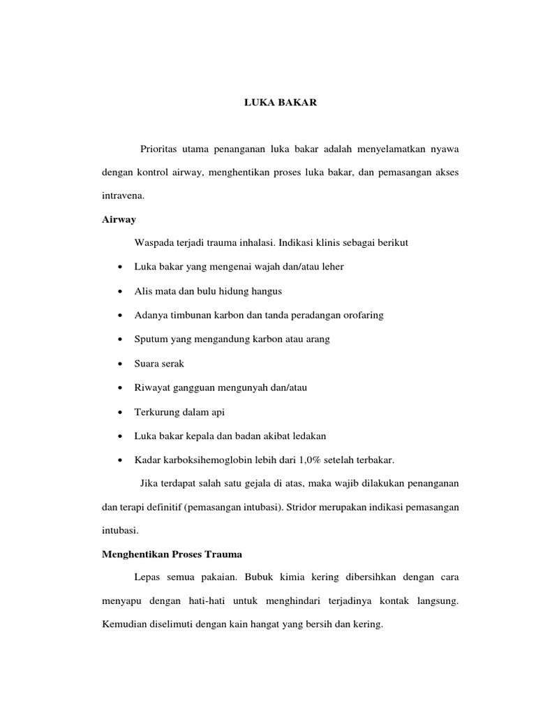 Ringkasan ATLS-Termal Injury | PDF