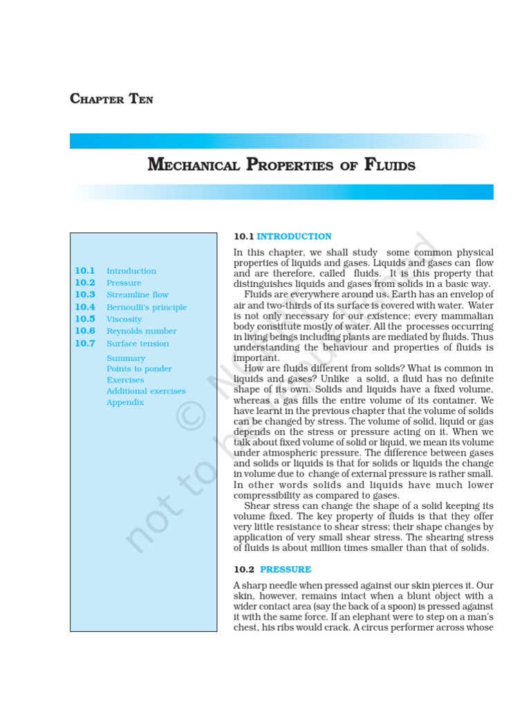 NCERT Physics Class 11 Part 1 | PDF | Buoyancy | Pressure
