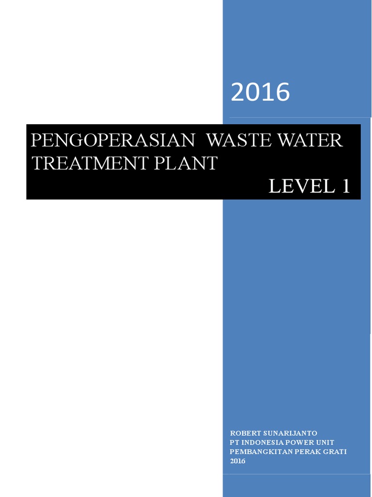 Pengoperasian WWTP Level 1 | PDF | Teknologi & Rekayasa