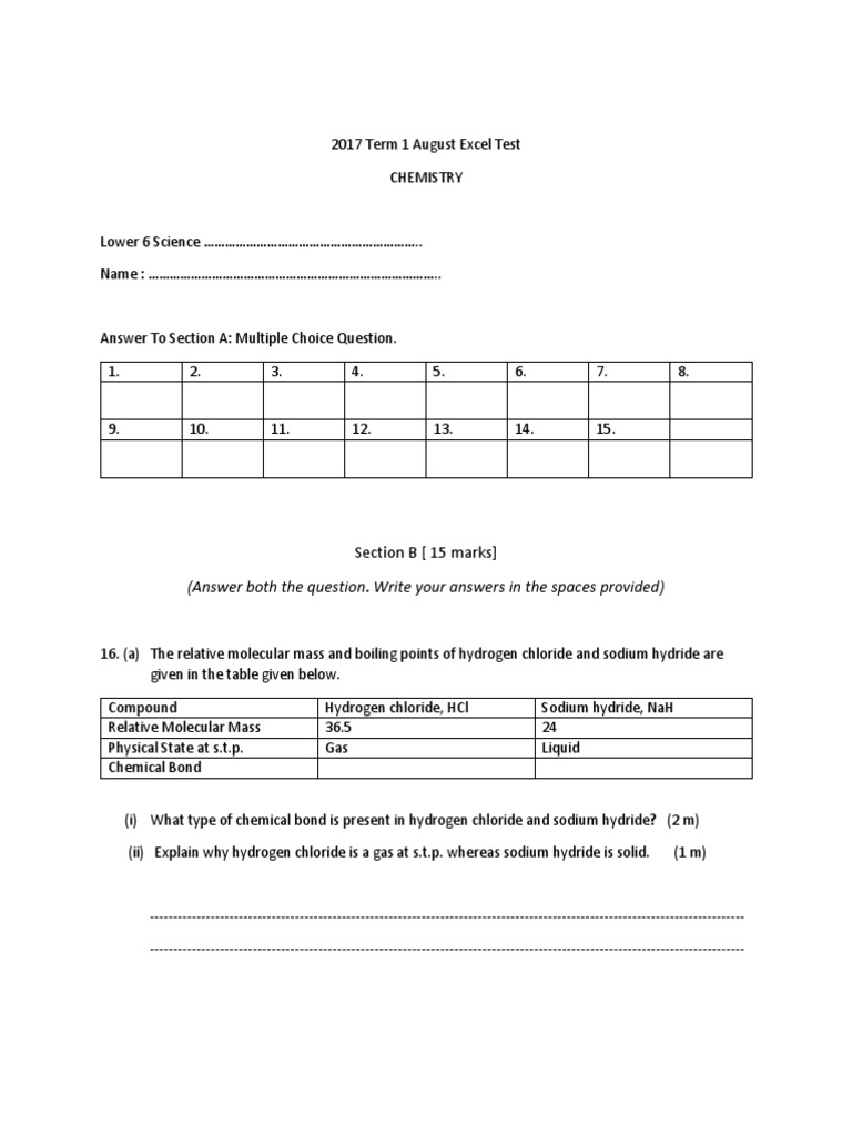 Answer Both The Question. Write Your Answers in The Spaces Provided ...