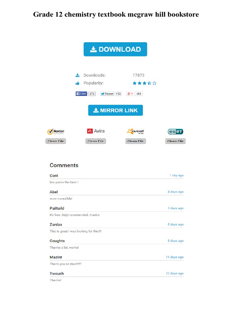 Grade 12 Chemistry Textbook Mcgraw Hill Bookstore | PDF | Textbook ...