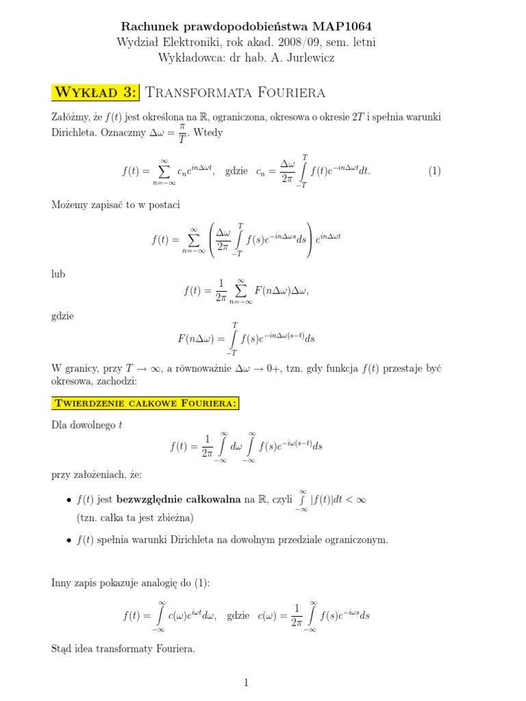 Transformata Fouriera | PDF