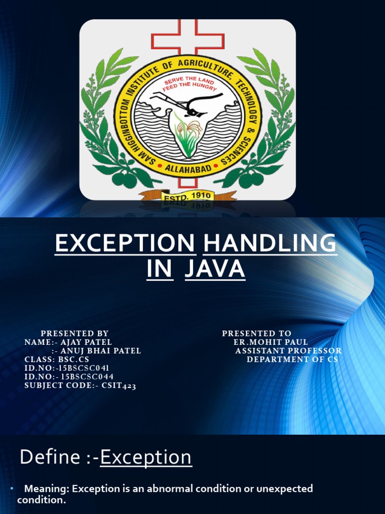 Exception Handling in Java | PDF | Java (Programming Language ...