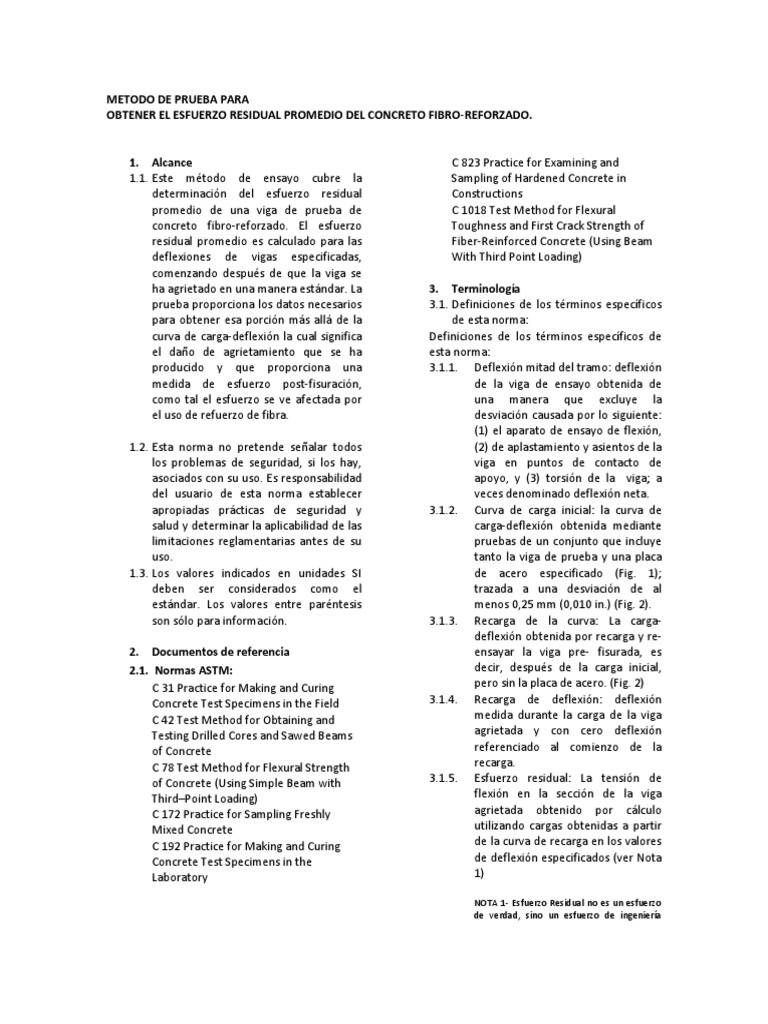 ASTM C1399 Español | PDF | Acero | Hormigón