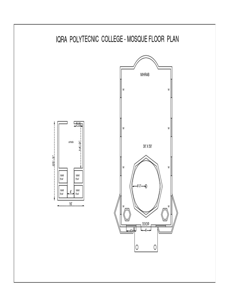 Mosque Floor Plan | PDF