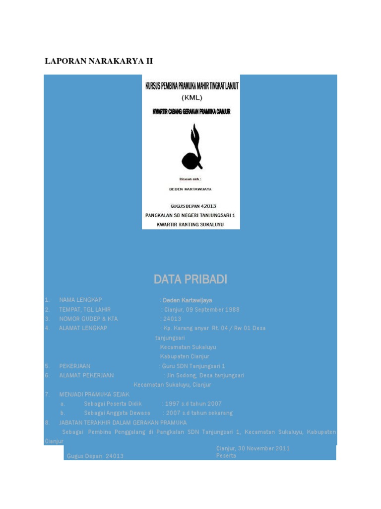 Laporan Narakarya | PDF