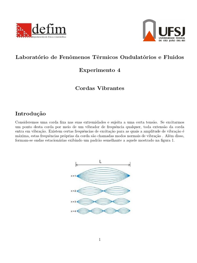 Pratica 4 Modo Normais Corda | PDF | Ondas | Modo normal