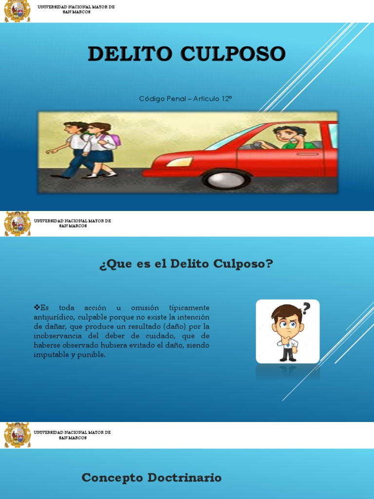 DELITO CULPOSO ppt.pptx | Causalidad (Ley) | Derecho penal