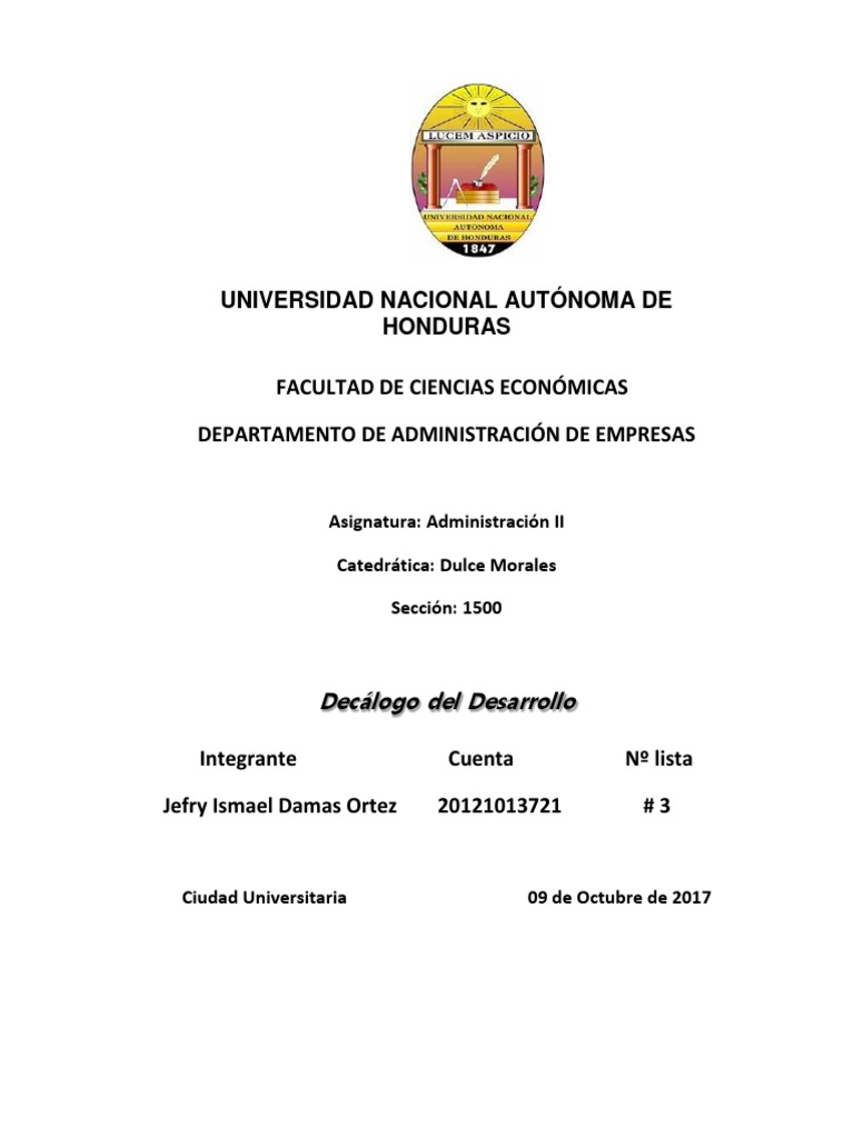 Decálogo del Desarrollo de Octavio Mavila | PDF | Amor | Pobreza