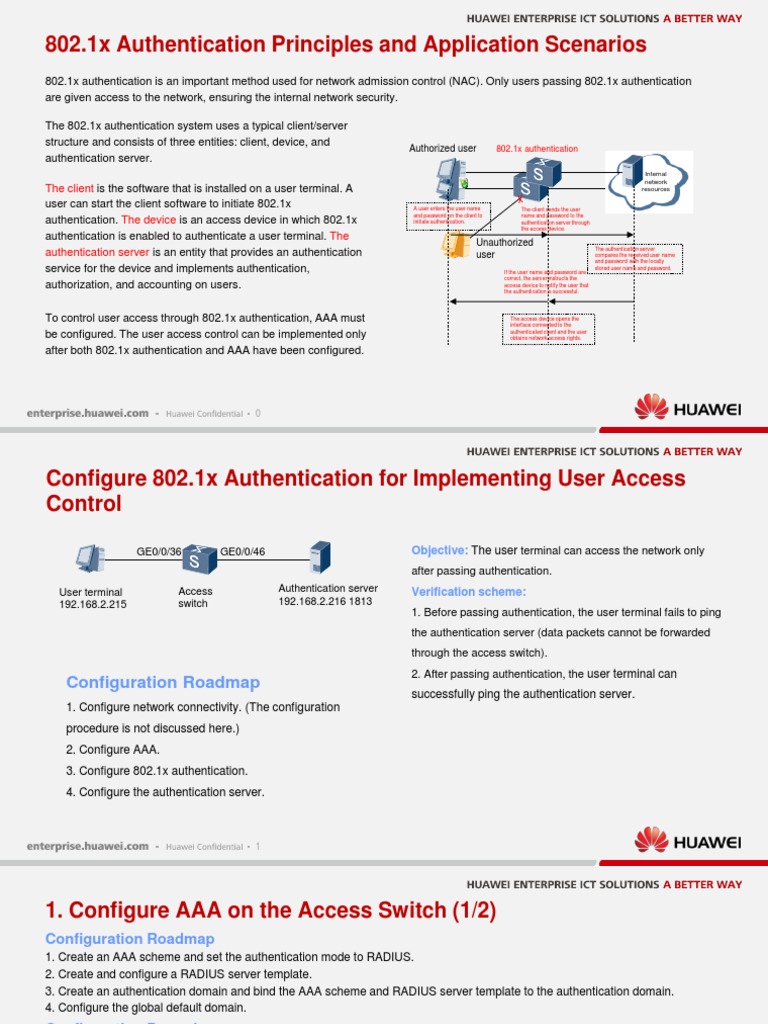 802.1x Authentication Configuration | PDF | Radius | Access Control