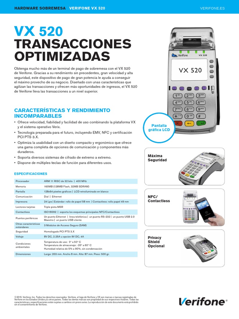 Ficha Tecnica VX520 | PDF | USB | Memoria flash