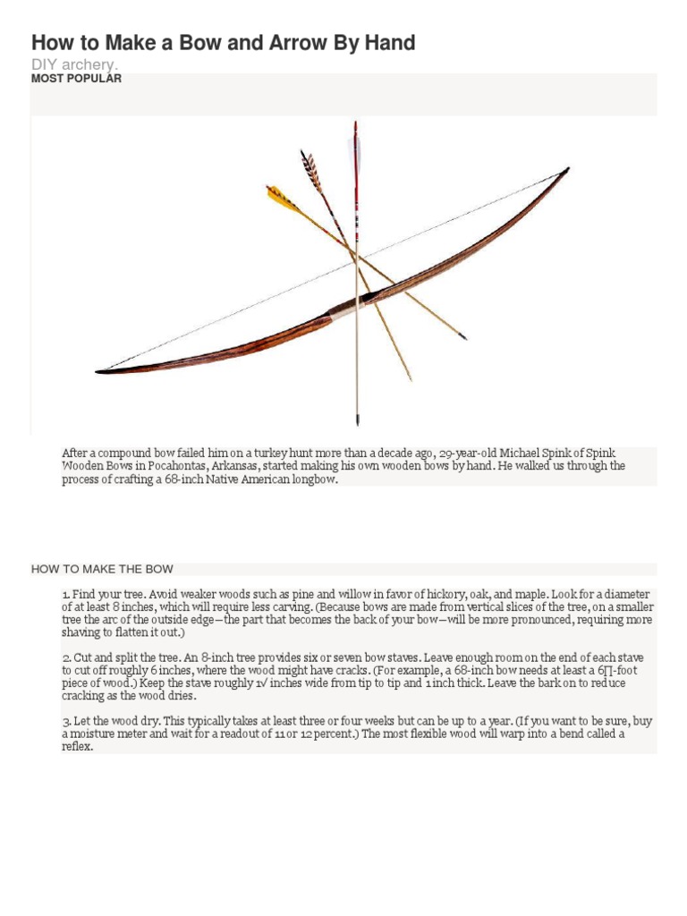 How To Make A Bow and Arrow by Hand | PDF | Arrow | Bow And Arrow