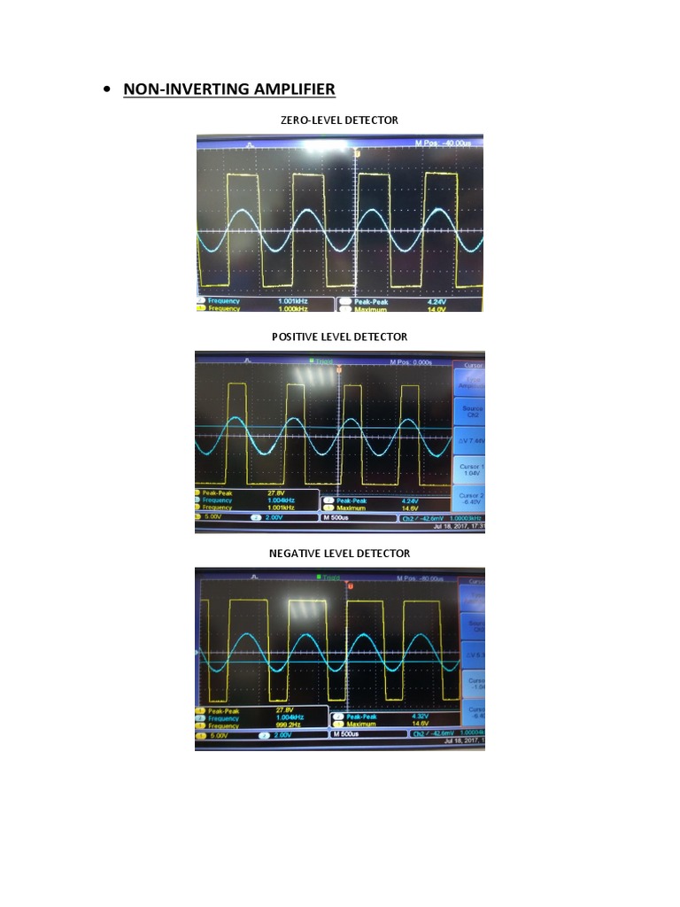 Non-Inverting Amplifier: Zero-Level Detector | PDF