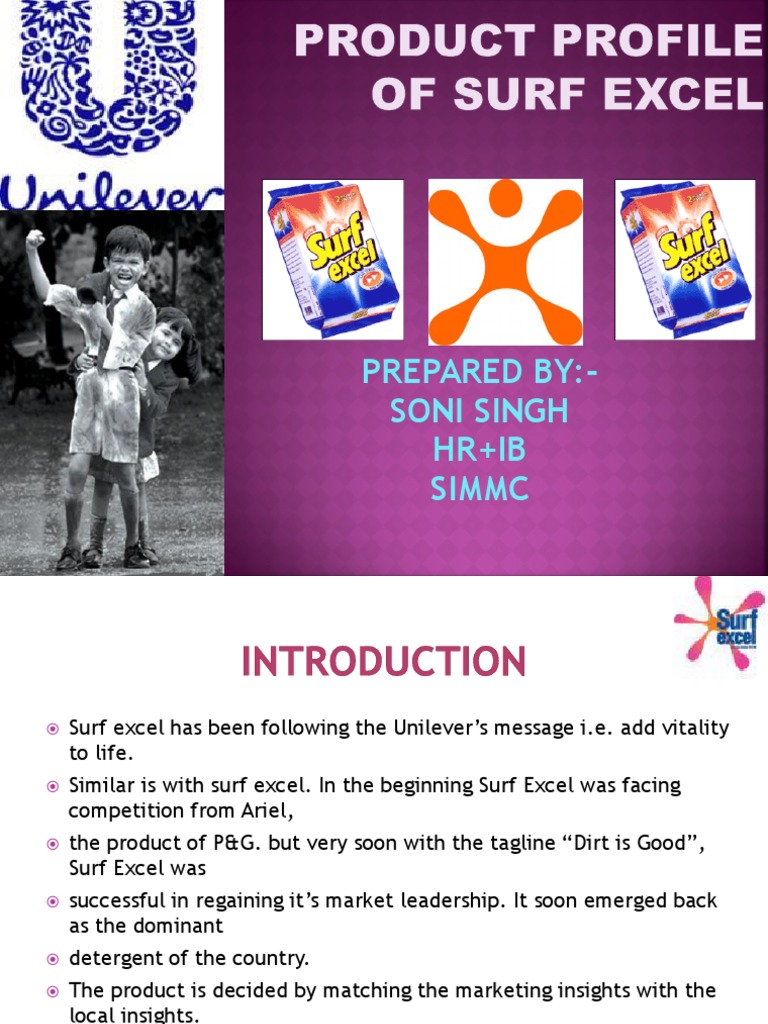 PPT of Surf Excel | PDF | Brand | Market (Economics)