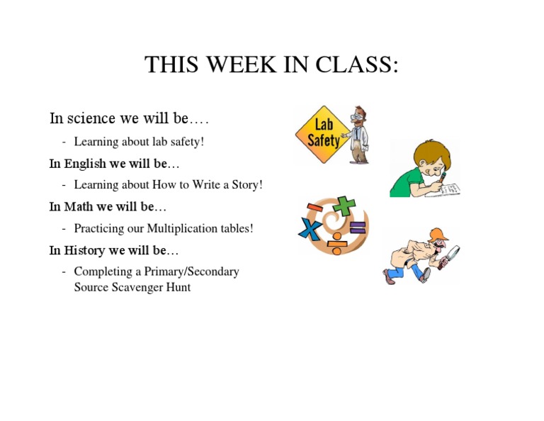 Weekly Class Overview | PDF | Language Arts & Discipline | Foreign ...