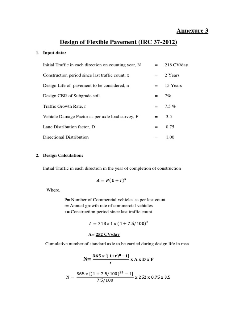 Design of Flexible Pavement | PDF
