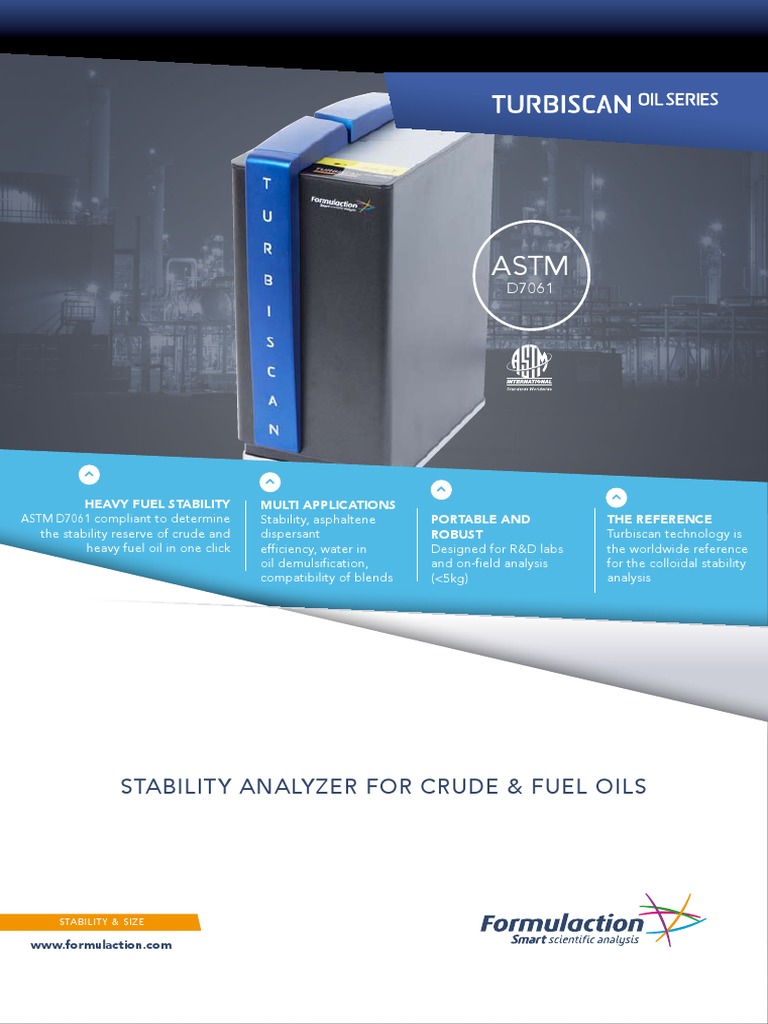 A4 Turbiscan Oil Series | PDF | Petroleum | Fuel Oil