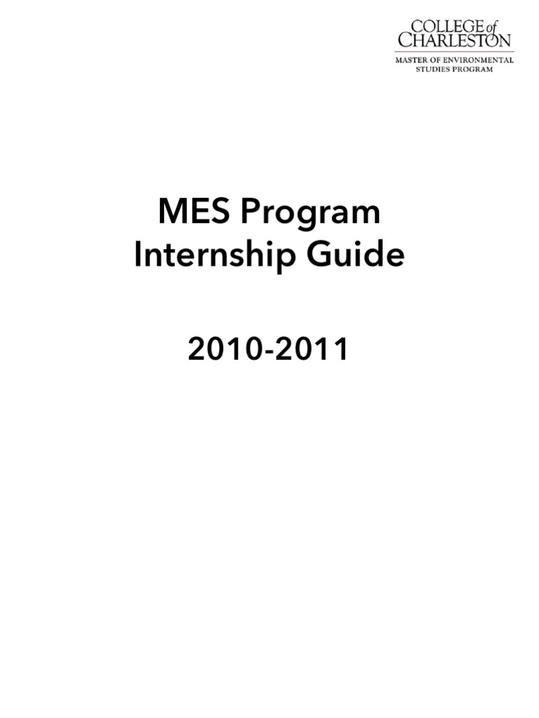 MES Program Internship Guide | PDF | Typefaces | Thesis