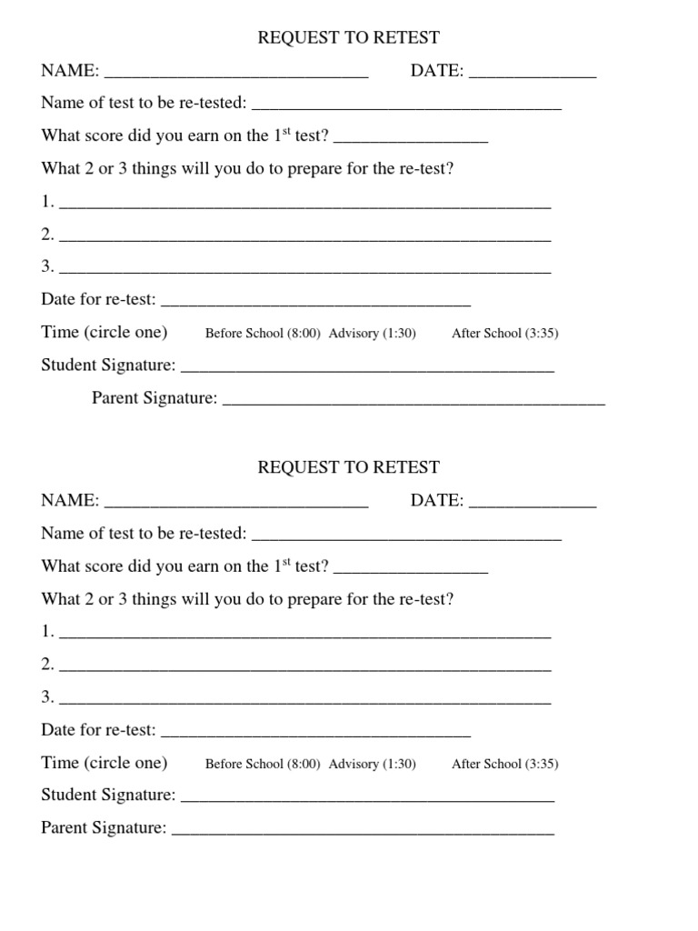 Request To Retest | PDF
