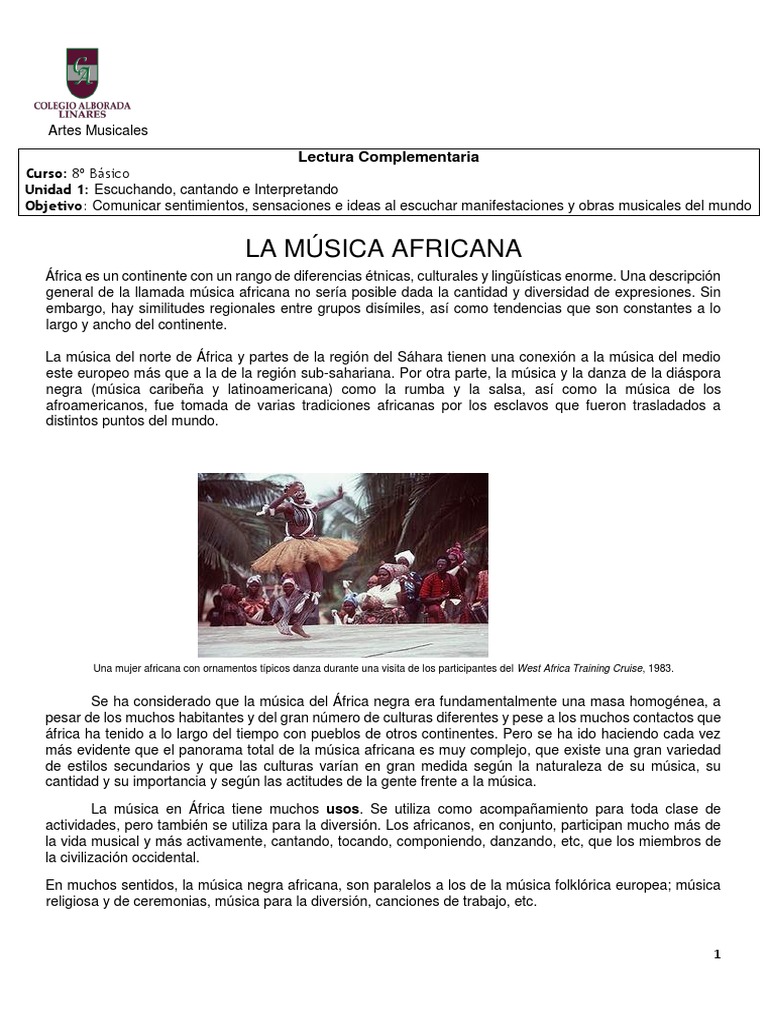 Música Africana: Ritmo y Diversidad | PDF | Ritmo | Melodía