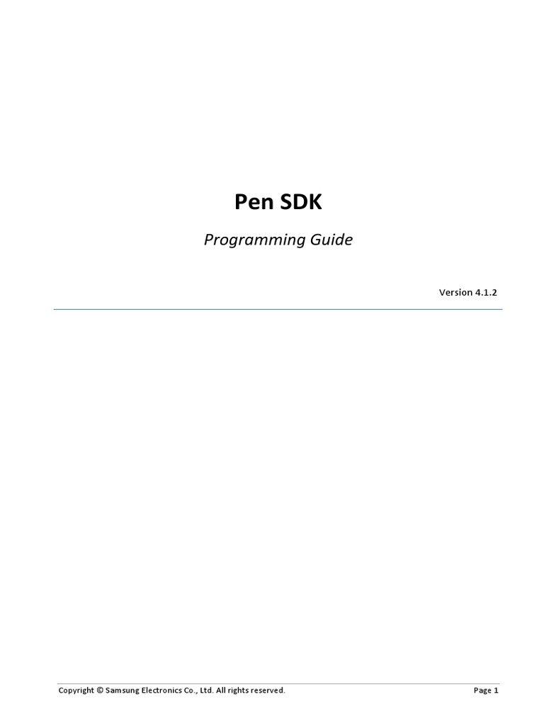 Pen SDK Programming Guide | PDF | Android (Operating System) | Software ...