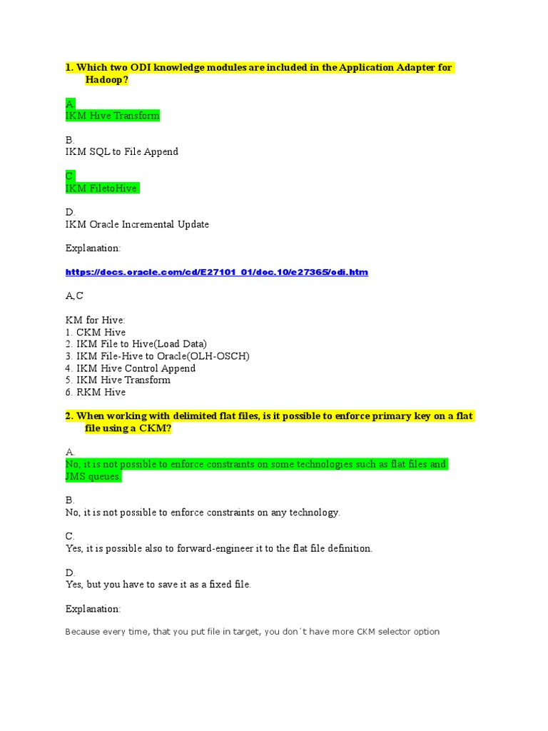 1Z0-482 QA v3 | PDF | C (Programming Language) | Command Line Interface