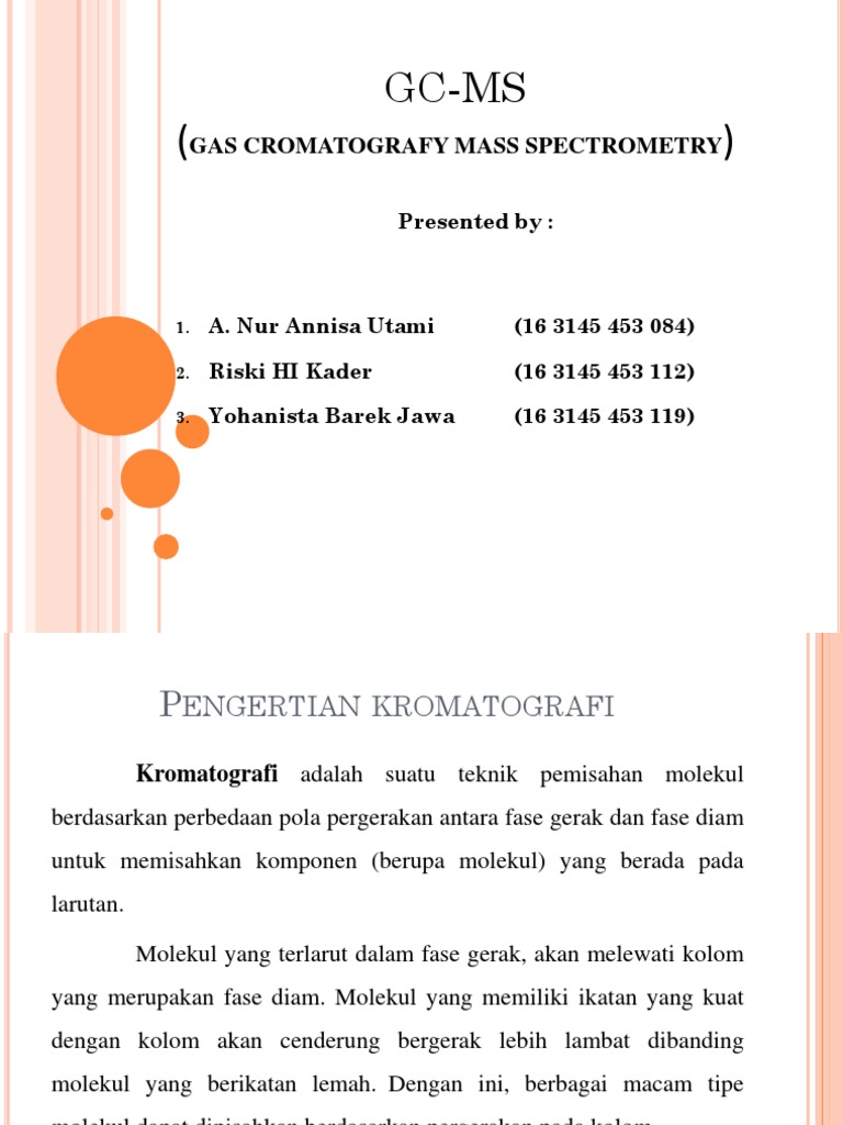 Prinsip dan Penggunaan GC-MS | PDF