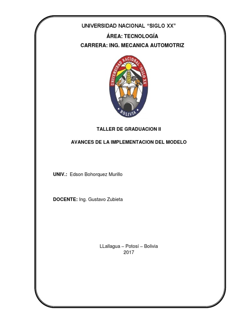 Caratula de Taller de Graduacion | PDF