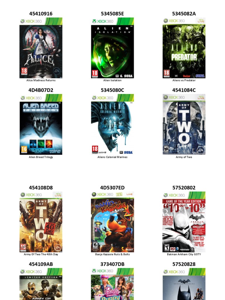 Catalogo de Juegos Xbox 360 | PDF | Leisure | Sports