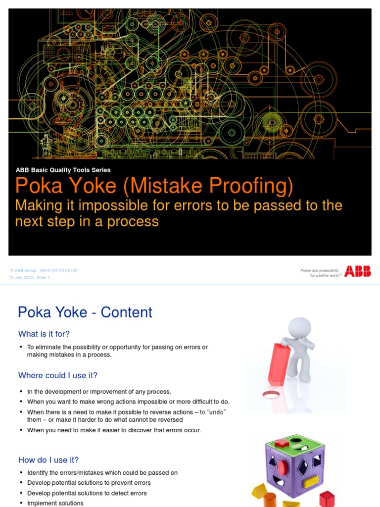 Poka Yoke | Production And Manufacturing | Systems Science
