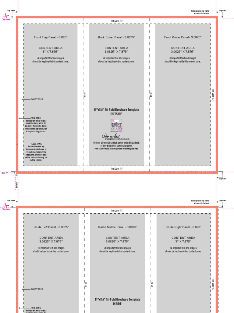 11x8.5 Tri-Fold Brochure Guide | PDF | Communication Design | Publishing