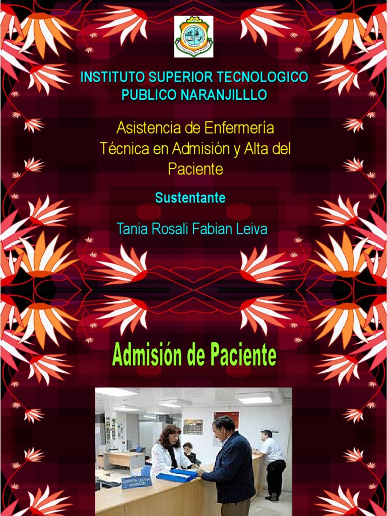 Admisión y Alta Del Paciente | PDF | Historial médico | Hospital