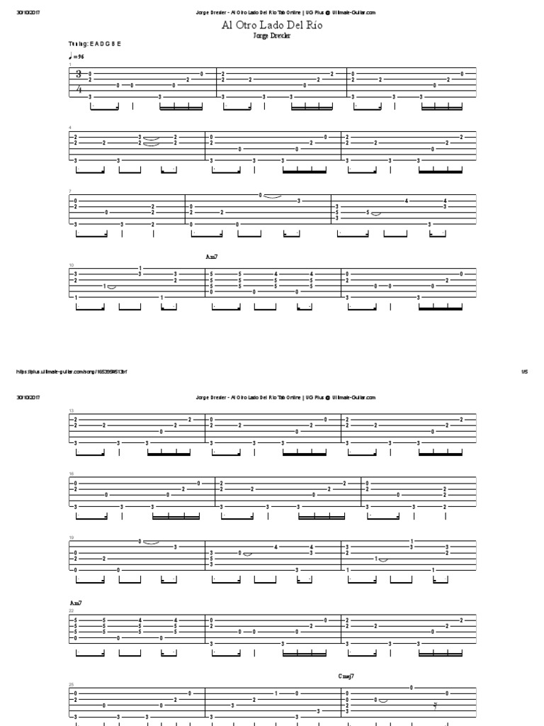 Jorge Drexler - Al Otro Lado Del Río Tab | PDF | Comunidad | web 2.0
