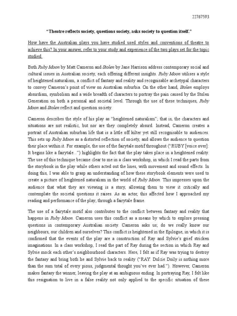 Theatre Reflects Society, Questions Society, Asks Society To Question ...