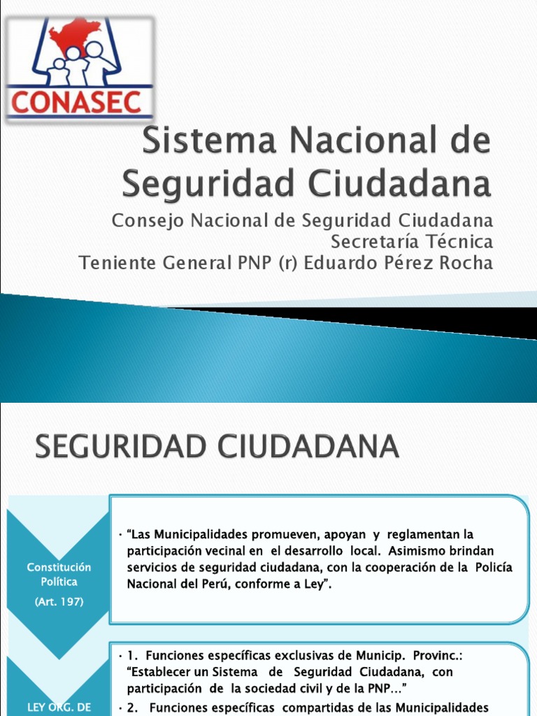 CONASEC y Patrullaje Integrado | PDF | Policía | Alcalde