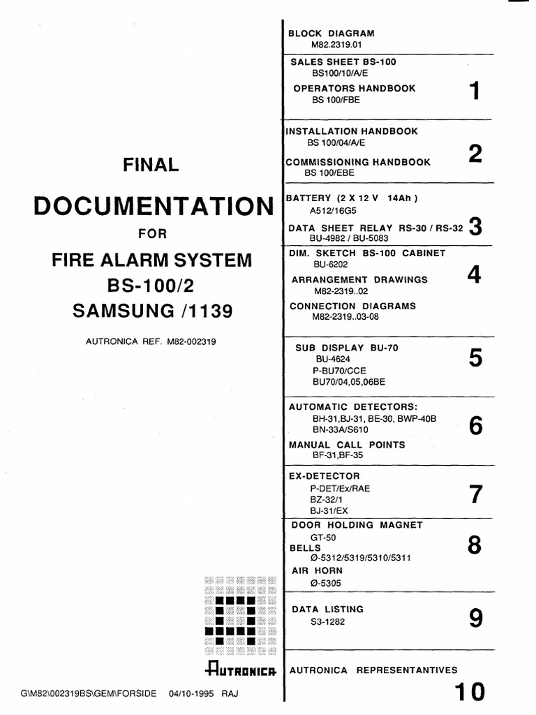 016 - Fire - Alarms - System - BS-100-2 - Documentation PDF | Download ...