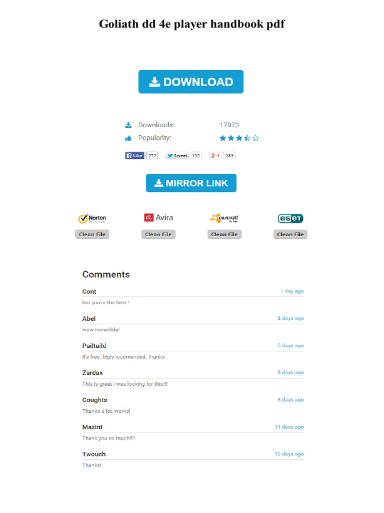 Goliath DD 4e Player Handbook PDF | PDF | Dungeons & Dragons | D20 System
