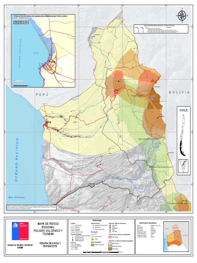 Región de Arica y Parinacota, Mapa de Riesgo, Variable de Riesgo ...