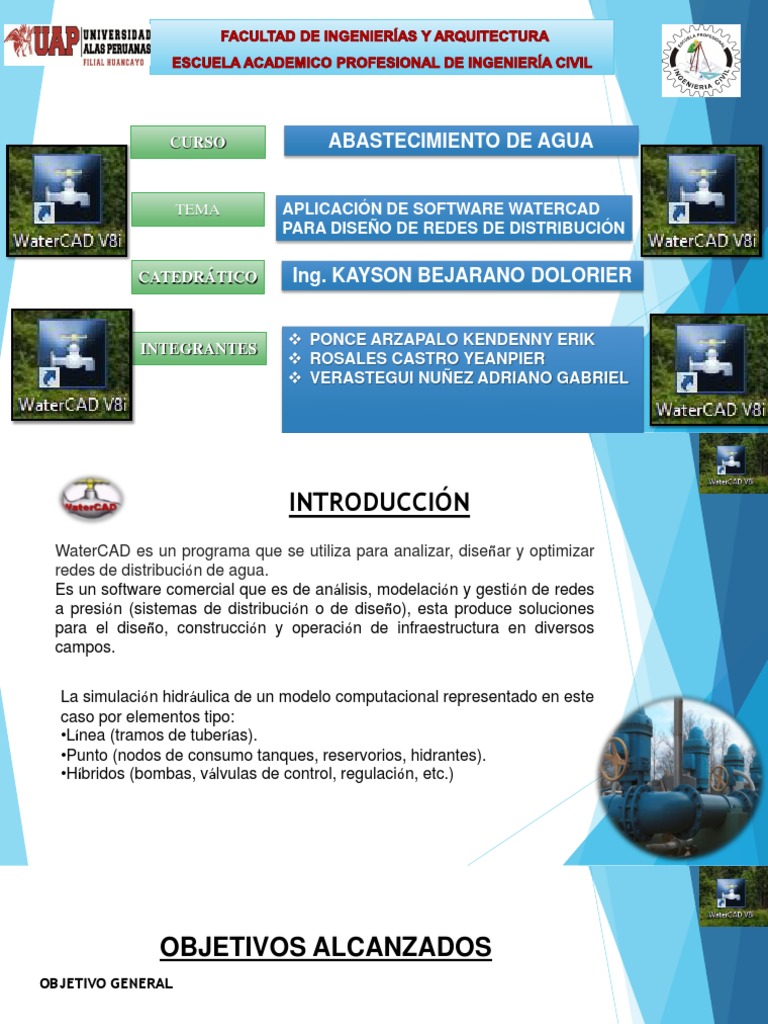 EXPOSICIÓN - WATERCAD | Software | Agua