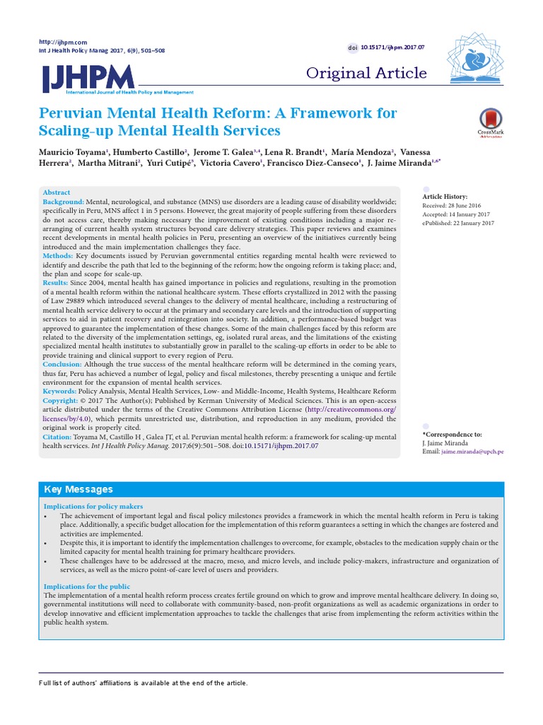 jurnal terindeks scopus | Mental Disorder | Health Care