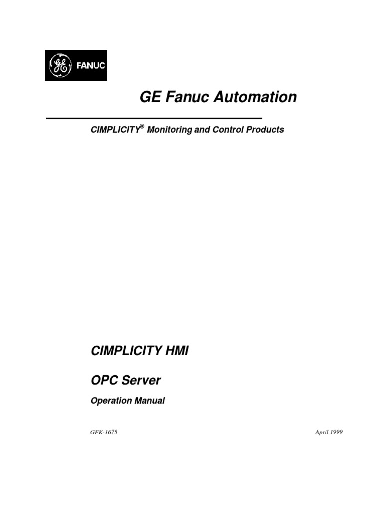 CIMPLICITY OPC Server - Operation Manual - Support | PDF | Computers