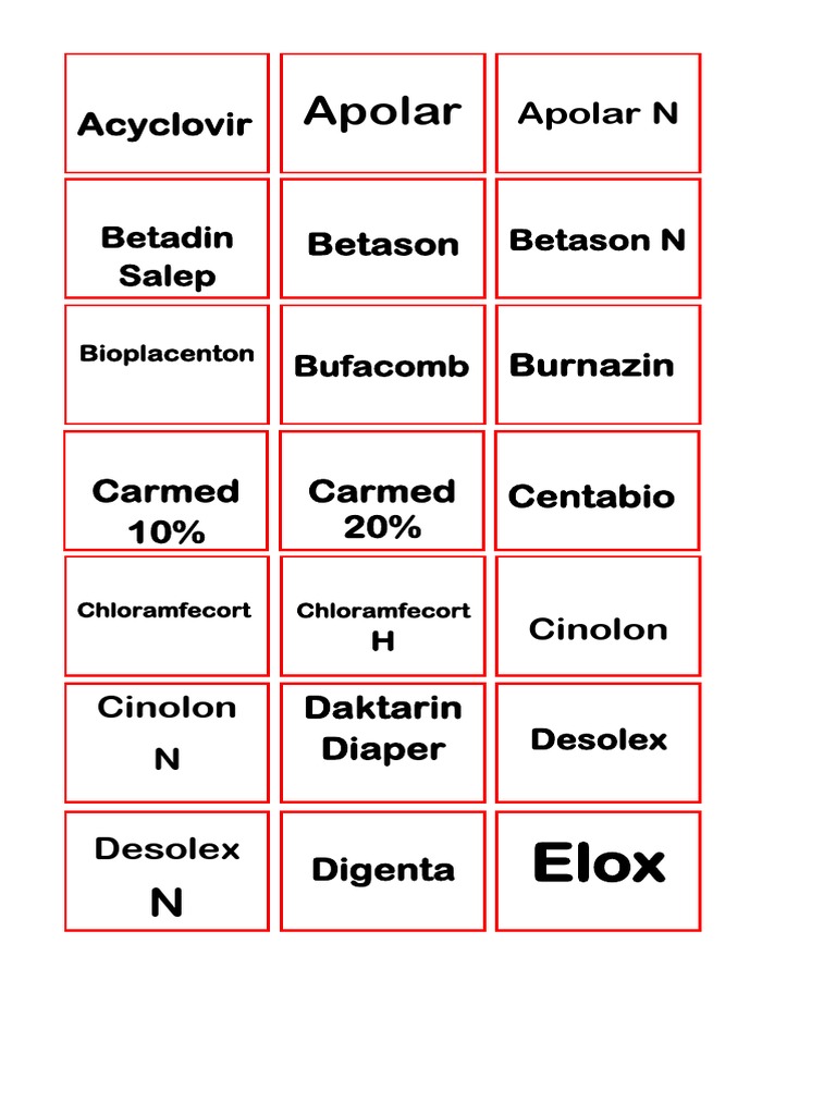 Draf Label Rak Obat Luar