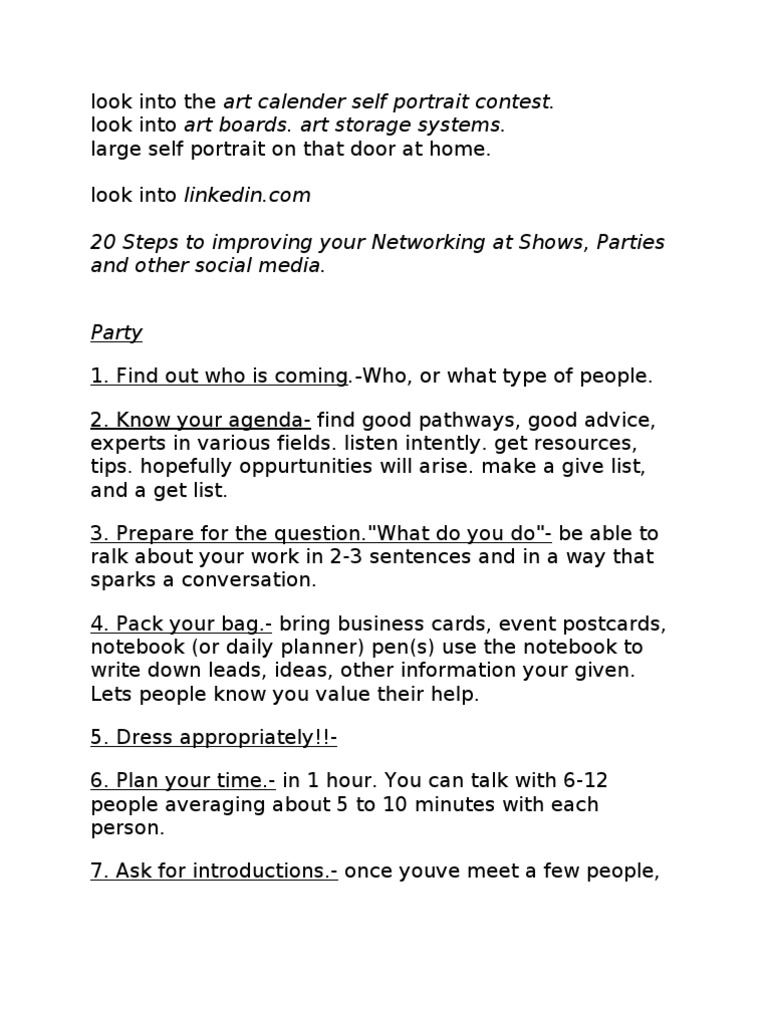 Social Networking Tips | PDF | Body Language | Cognitive Science