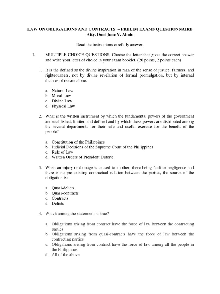 Oblicon Sample Questions | PDF | Jurisprudence | Ethical Principles