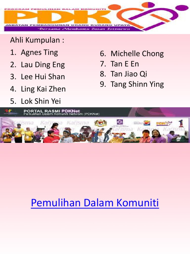 Pemulihan Dalam Komuniti (PDK) untuk OKU | PDF