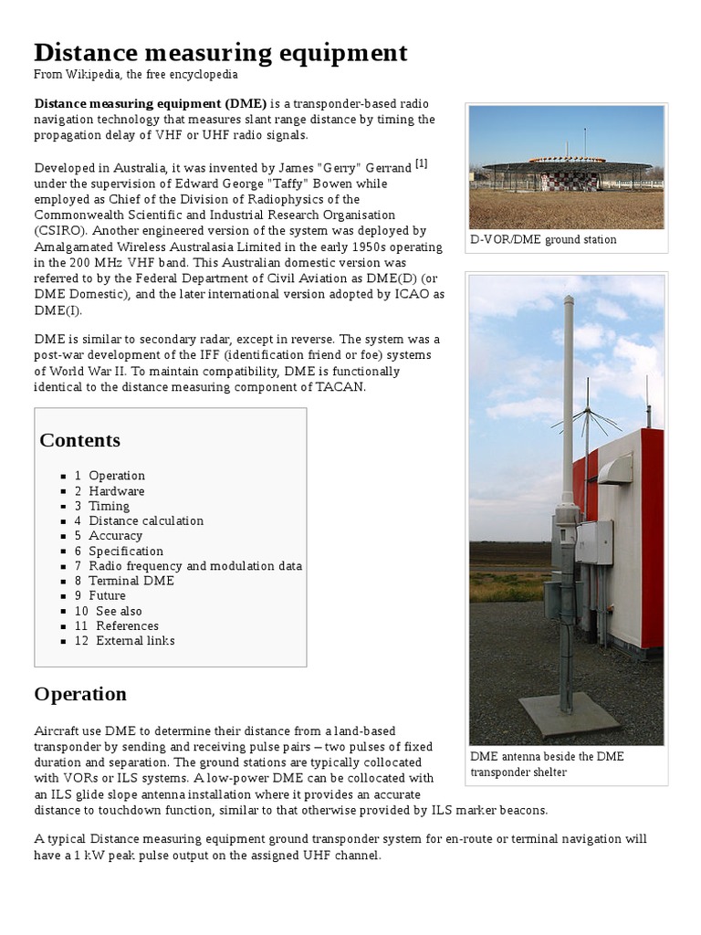 Distance Measuring Equipment | Wireless | Measuring Instrument