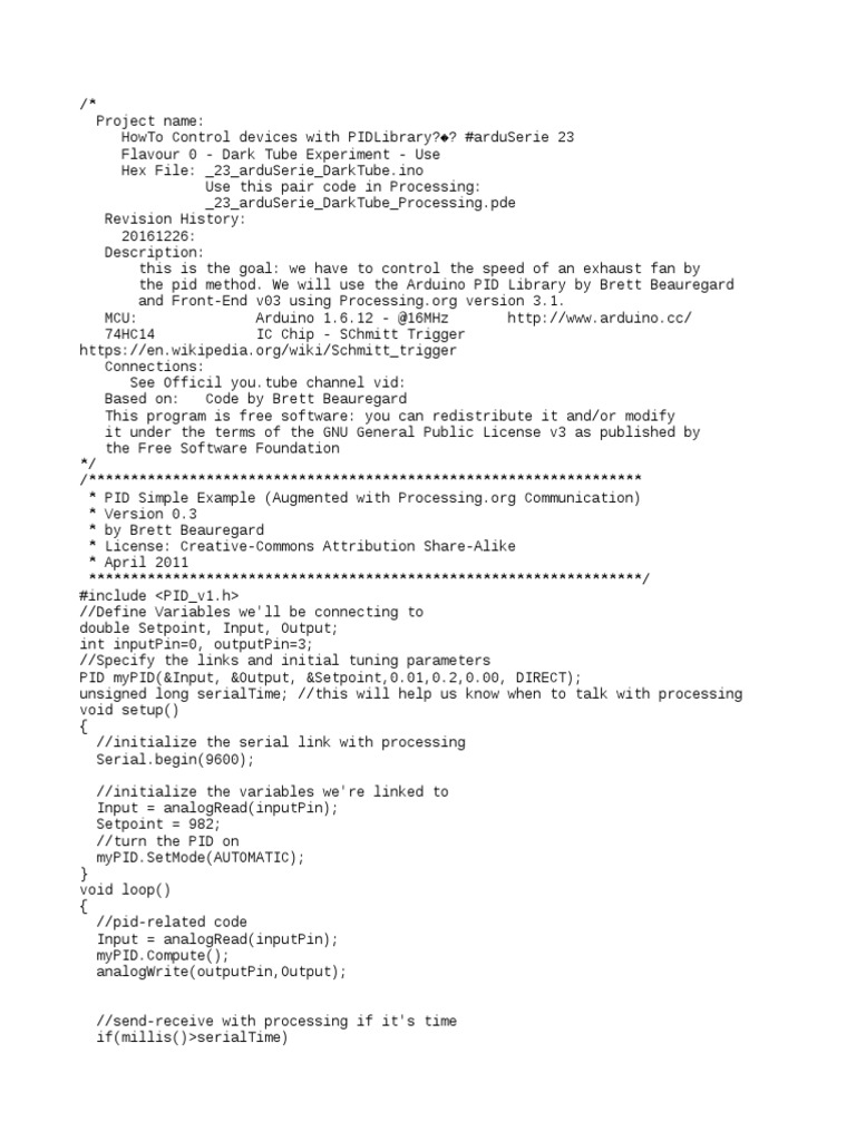 Pid Arduino Uno | PDF | Input/Output | Arduino