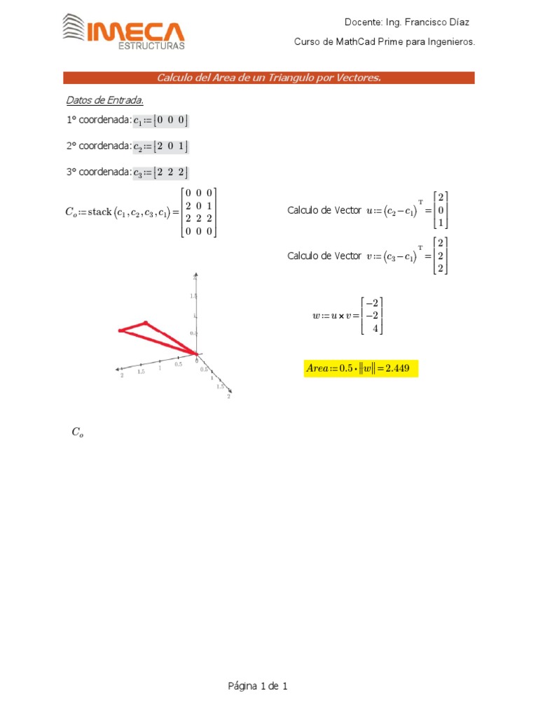 Area Triangulo Vectores | PDF