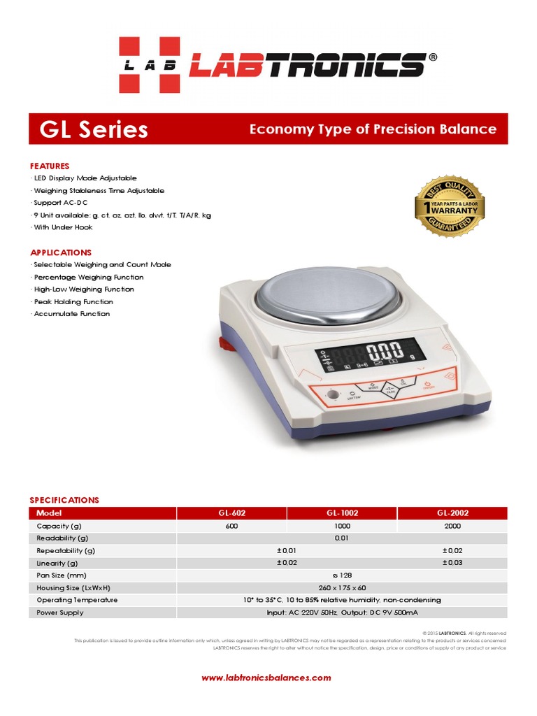 Labtronics GL Series | PDF | Electrical Engineering | Nature